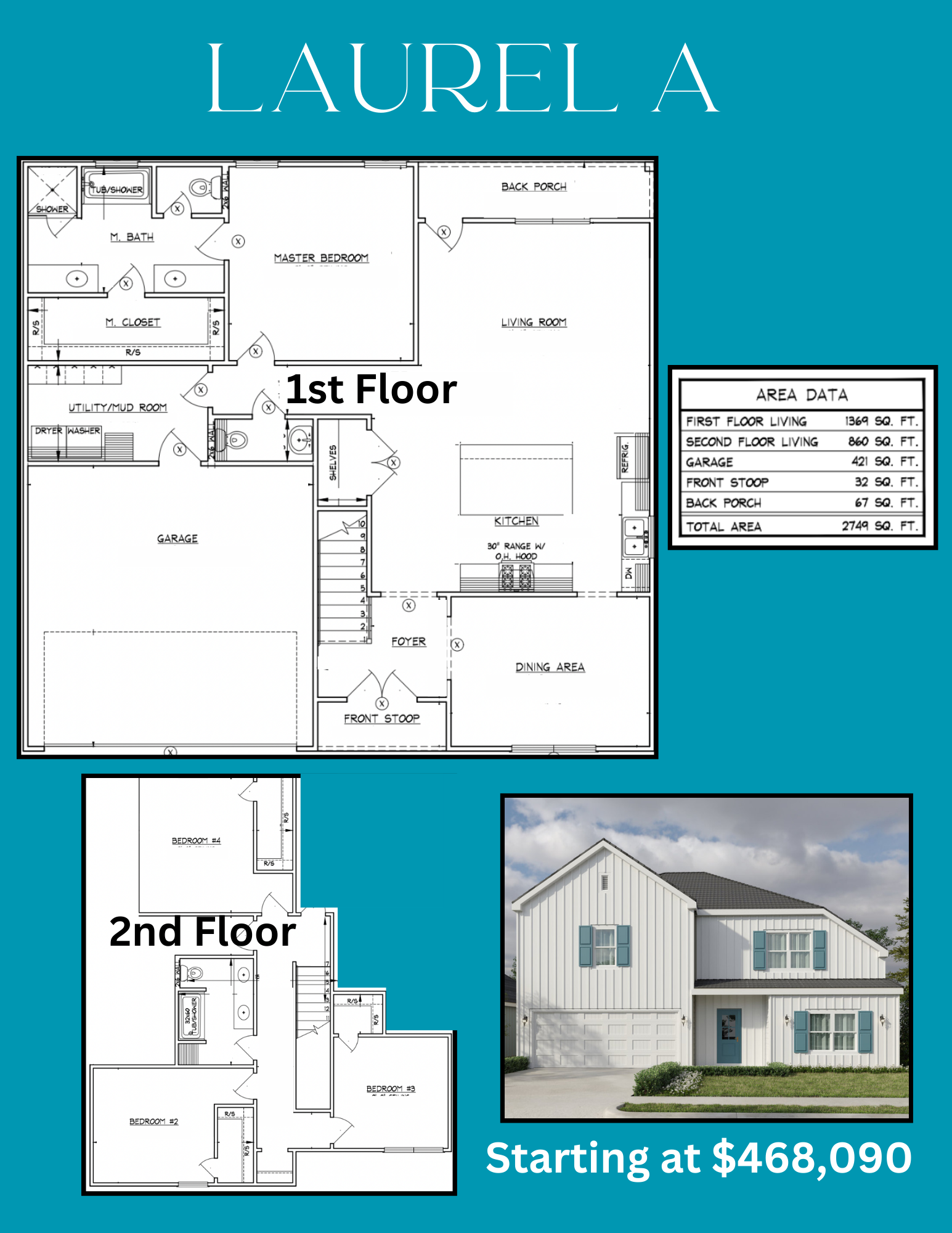 Laurel A Floor Plan | D'une Terre | Baton Rouge Neighborhood