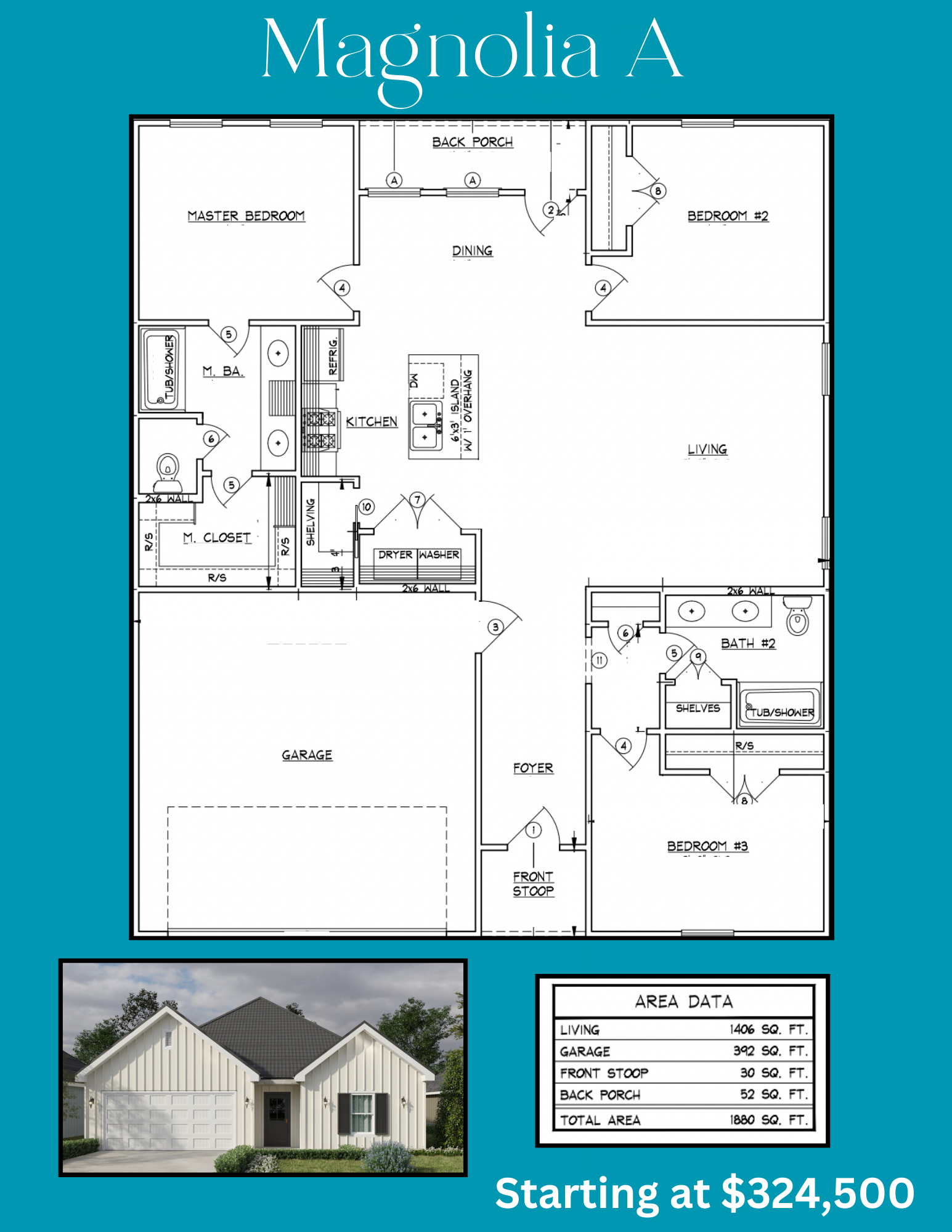 Magnolia A Floor Plan | D'une Terre | Baton Rouge